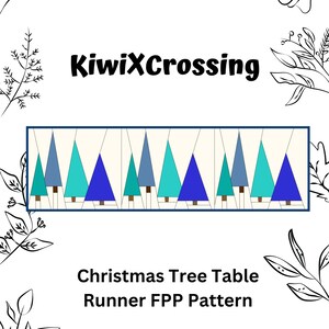 FPP Quilted Christmas Tree Pattern Festive Holiday Table Runner PDF ...