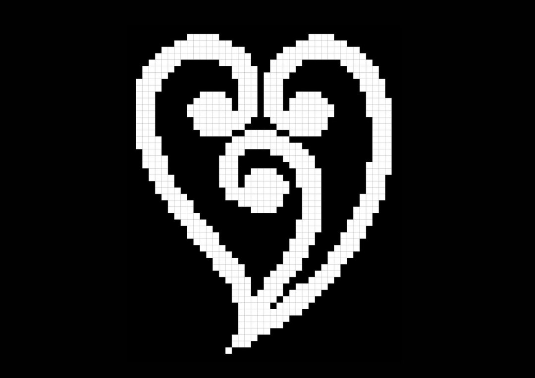 Cross Stitch Pattern Maori Heart Koru New Zealand Chart Iconic - Etsy