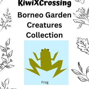 FPP Pattern Green Frog Foundation Paper Piecing Quilt Block Borneo ...