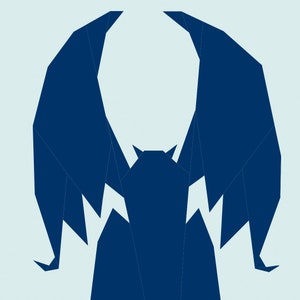 FPP Pattern Grotesque Gargoyle Bat Statue 3 Halloween Foundation Paper ...