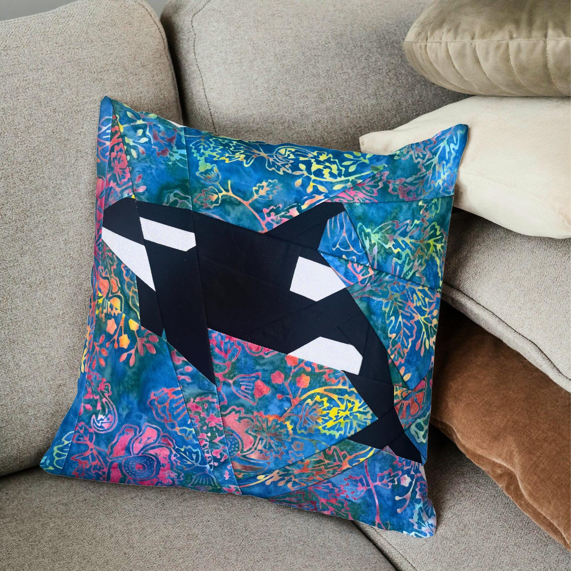 Orca Killer Whale Quilt Block Pattern Foundation Paper Piecing FPP ...