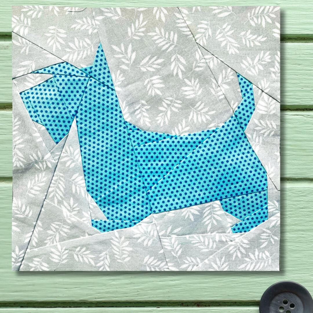 FPP Pattern Scottish Terrier Scottie Dog Silhouette Foundation Paper ...