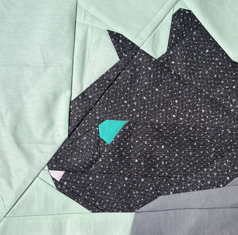 FPP Pattern Cat Foundation Paper Piecing 25x25cm or 10 Inch - Etsy