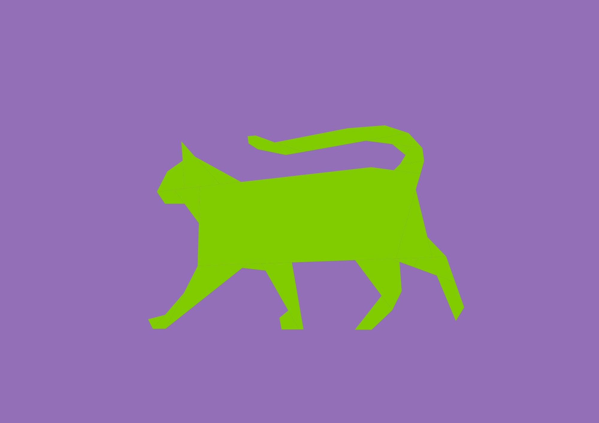 FPP Pattern Cat 2 Silhouette Foundation Paper Piecing 25x25cm or 10 ...