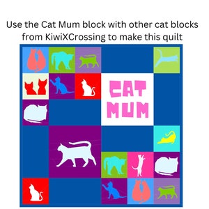 FPP Pattern Bundle 10x Cat Silhouette Foundation Paper Piecing Pattern ...