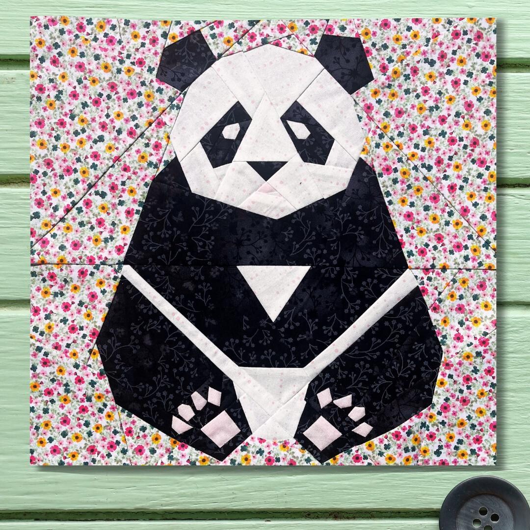 Panda Bear Quilt Block Pattern Foundation Paper Piecing FPP Instant ...
