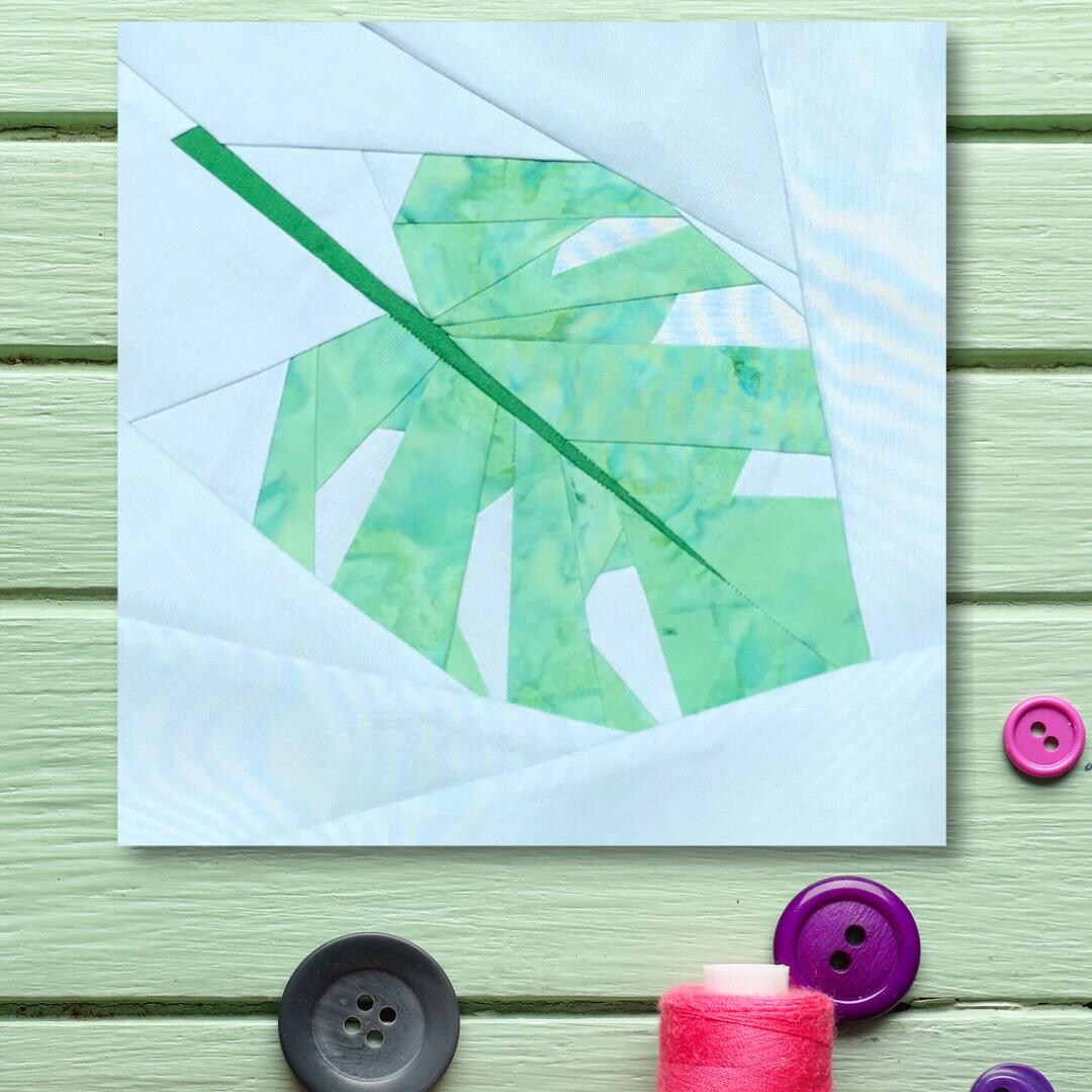 FPP Pattern Tropical Monstera Leaf or Cheese Plant Foundation Paper ...