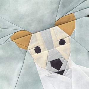 FPP Pattern Jack Russell Fox Terrier Dog Foundation Paper Piecing Quilt ...