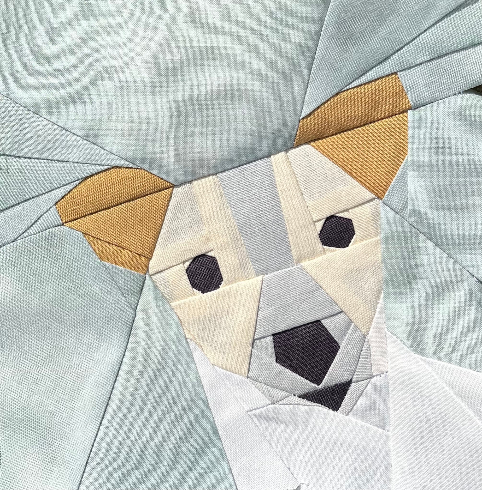 FPP Pattern Jack Russell Fox Terrier Dog Foundation Paper Piecing Quilt ...