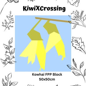 Foundation Paper Piecing Quilt Block Kowhai Flower New Zealand PDF ...