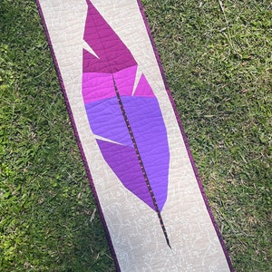 FPP Pattern Table Runner Quilted Feather Foundation Paper Piecing 120cm ...