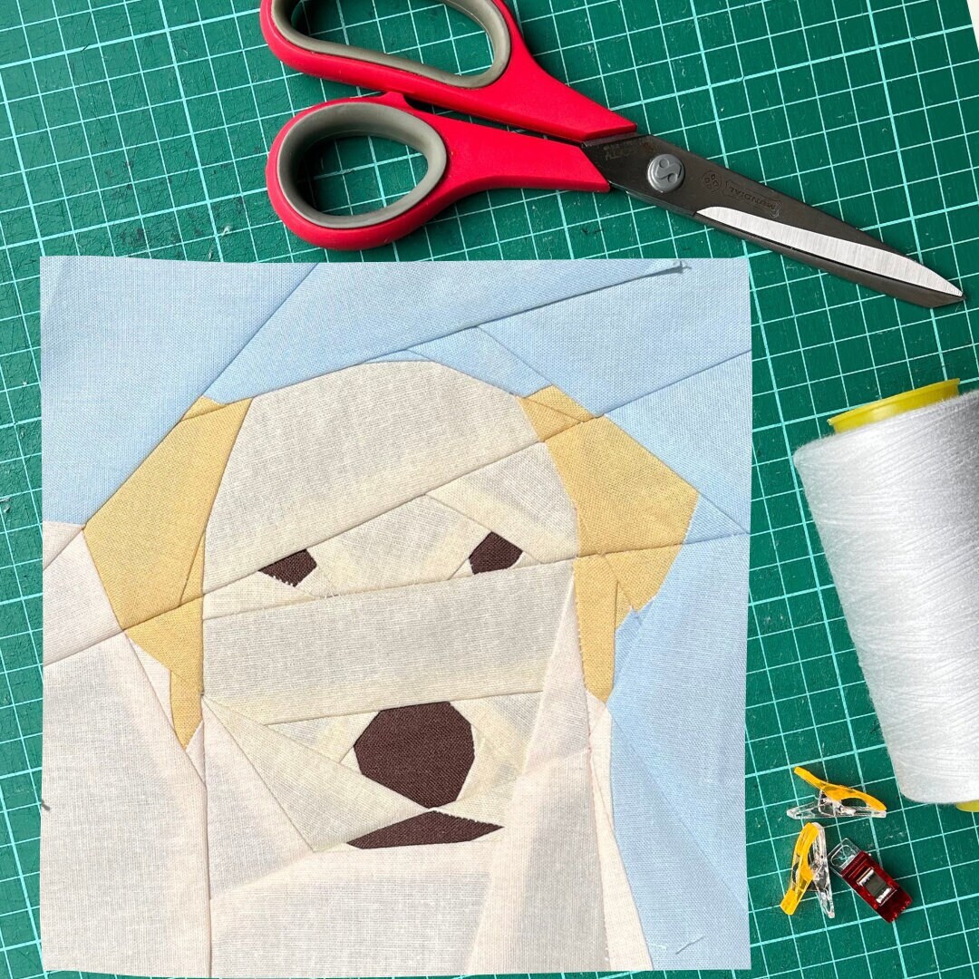 FPP Pattern Labrador Dog Foundation Paper Piecing Quilt Block PDF ...