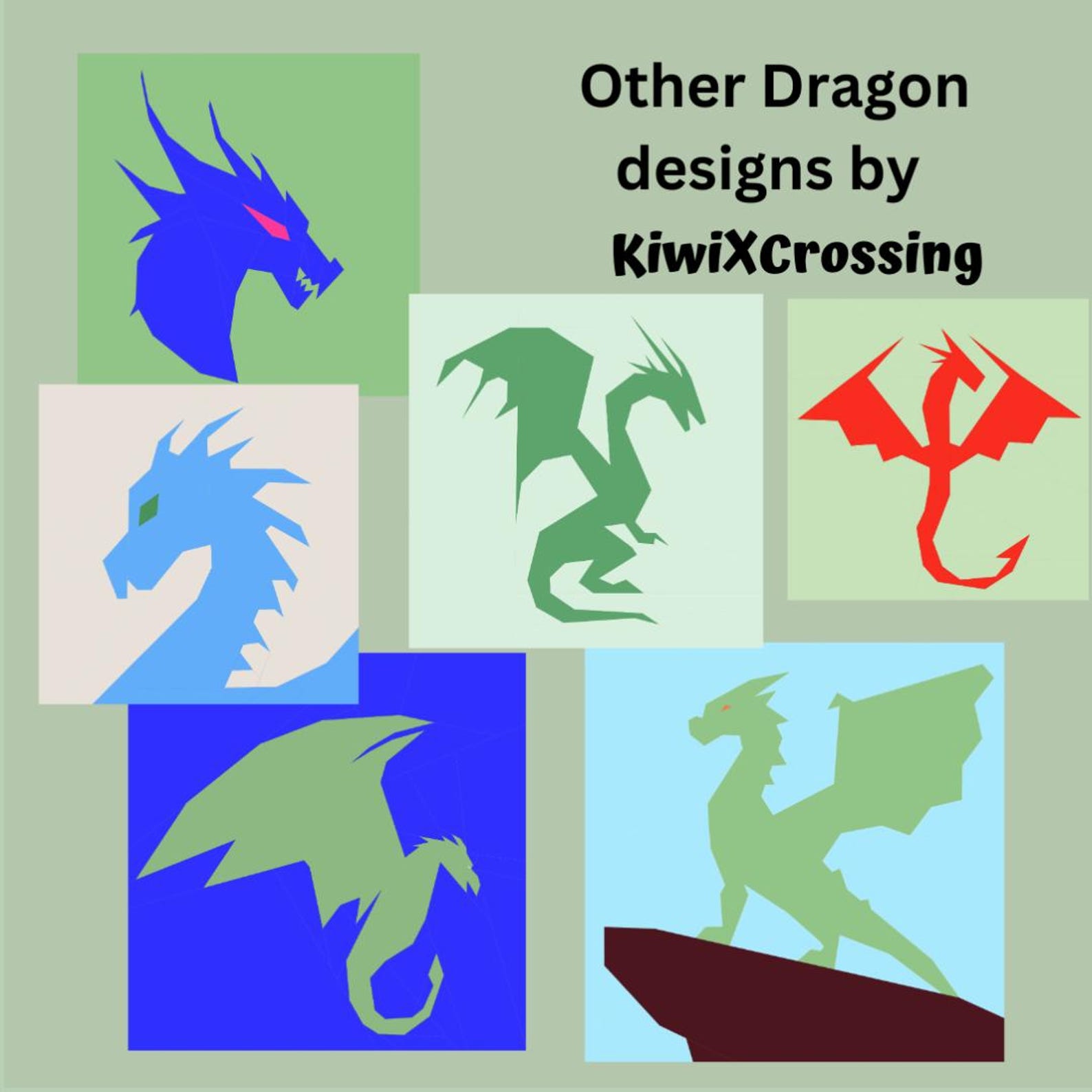 Dragon Quilt Block Pattern Foundation Paper Piecing FPP PDF 30.1 Cm or ...
