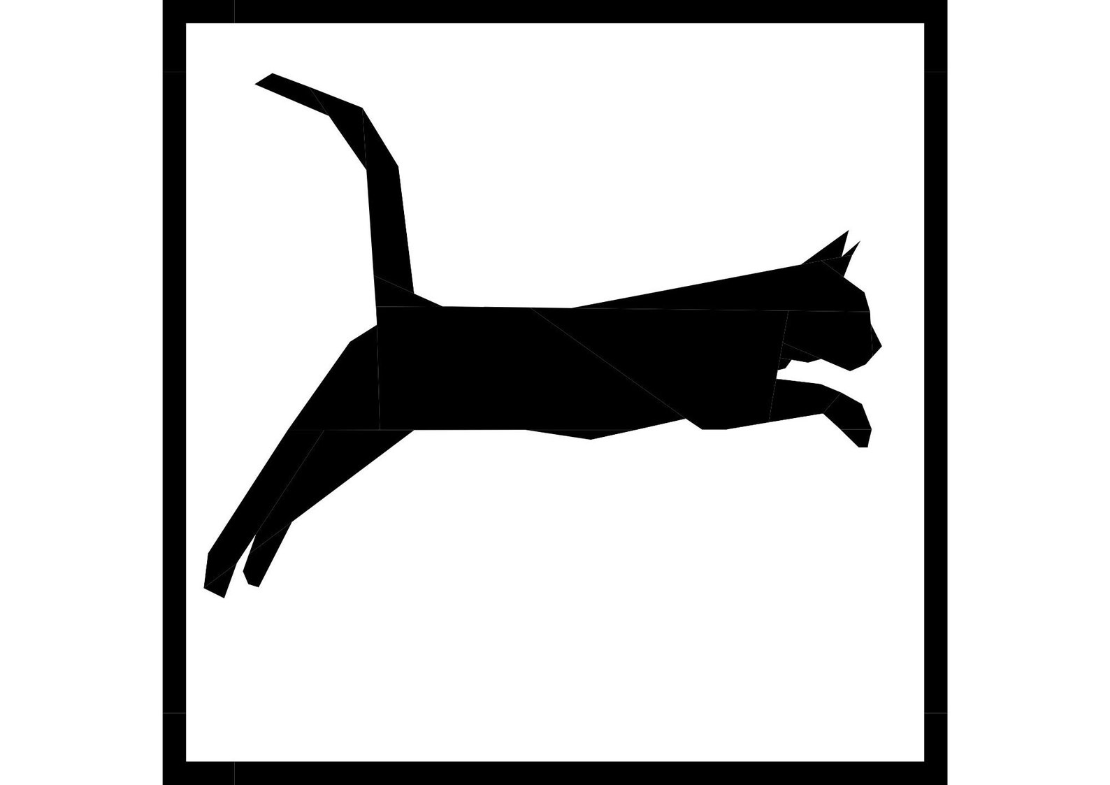 FPP Pattern Cat 6 Silhouette Foundation Paper Piecing 25x25cm or 10 ...