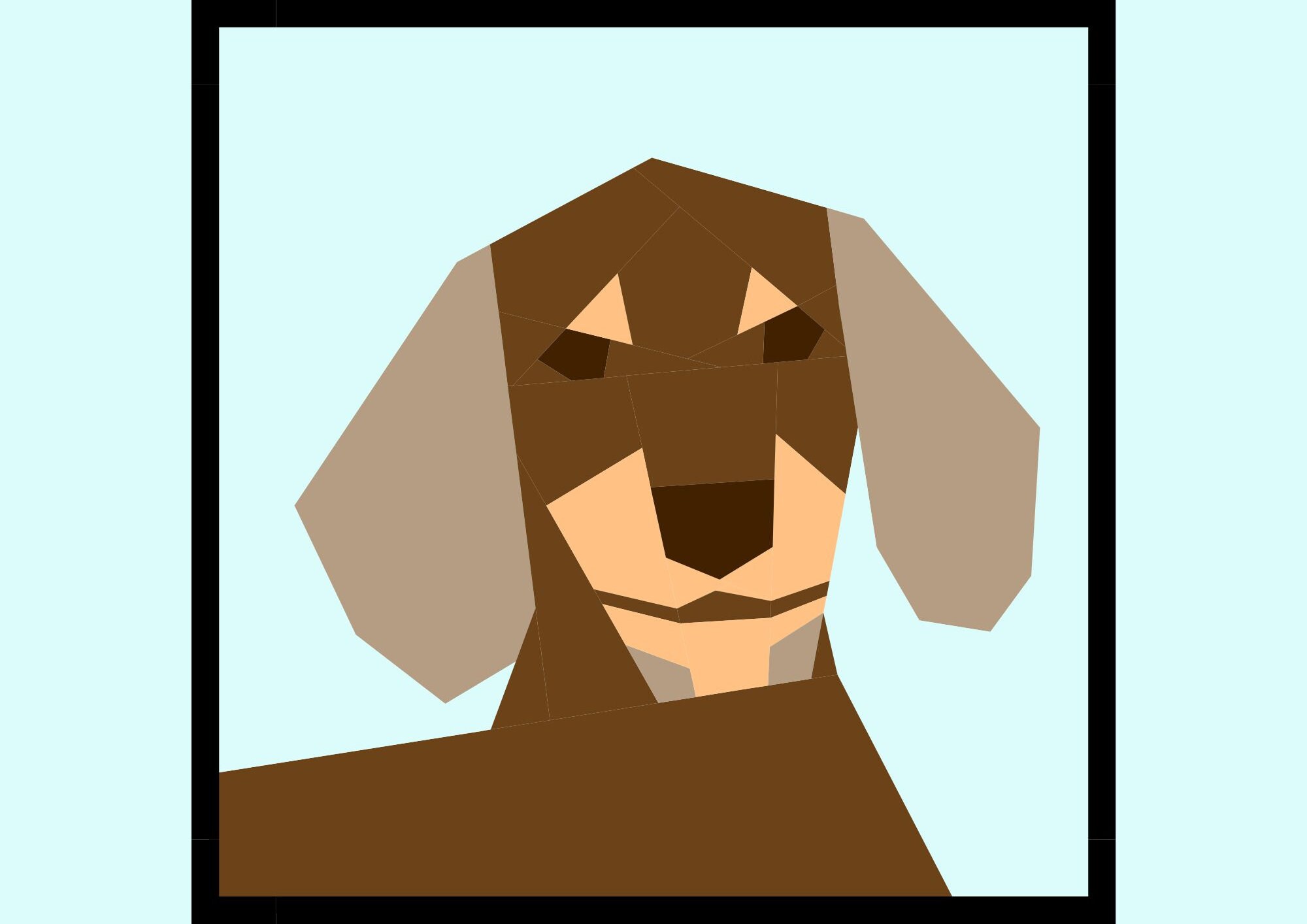 FPP Pattern Dachshund Dog Foundation Paper Piecing Quilt Block PDF ...