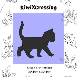 Kitten Quilt Block Pattern Foundation Paper Piecing FPP Instant ...