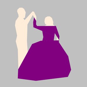 FPP Pattern Ballgown Dancing Couple Bride and Groom Wedding Foundation ...