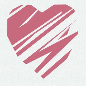 FPP Pattern Heart Paper Piecing Quilt Block PDF 6 & 12 Inch Foundation ...