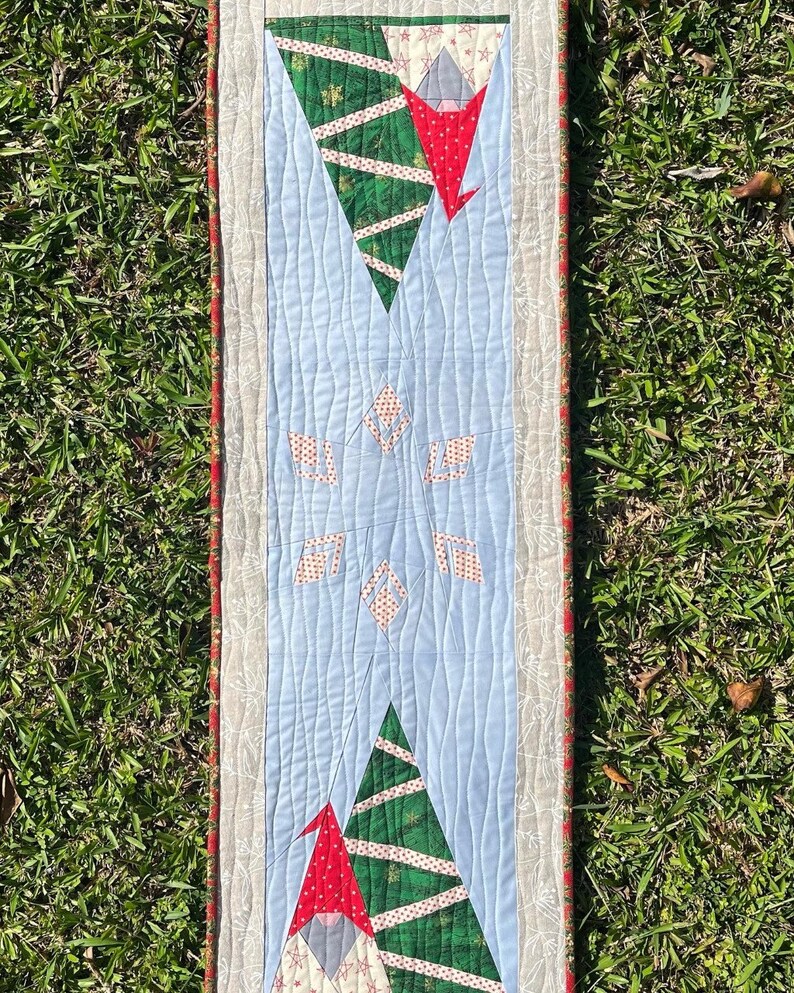 Foundation Paper Piecing Pattern Christmas Gnome Table Runner PDF ...