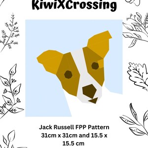 FPP Pattern Jack Russell Fox Terrier Dog Foundation Paper Piecing Quilt ...