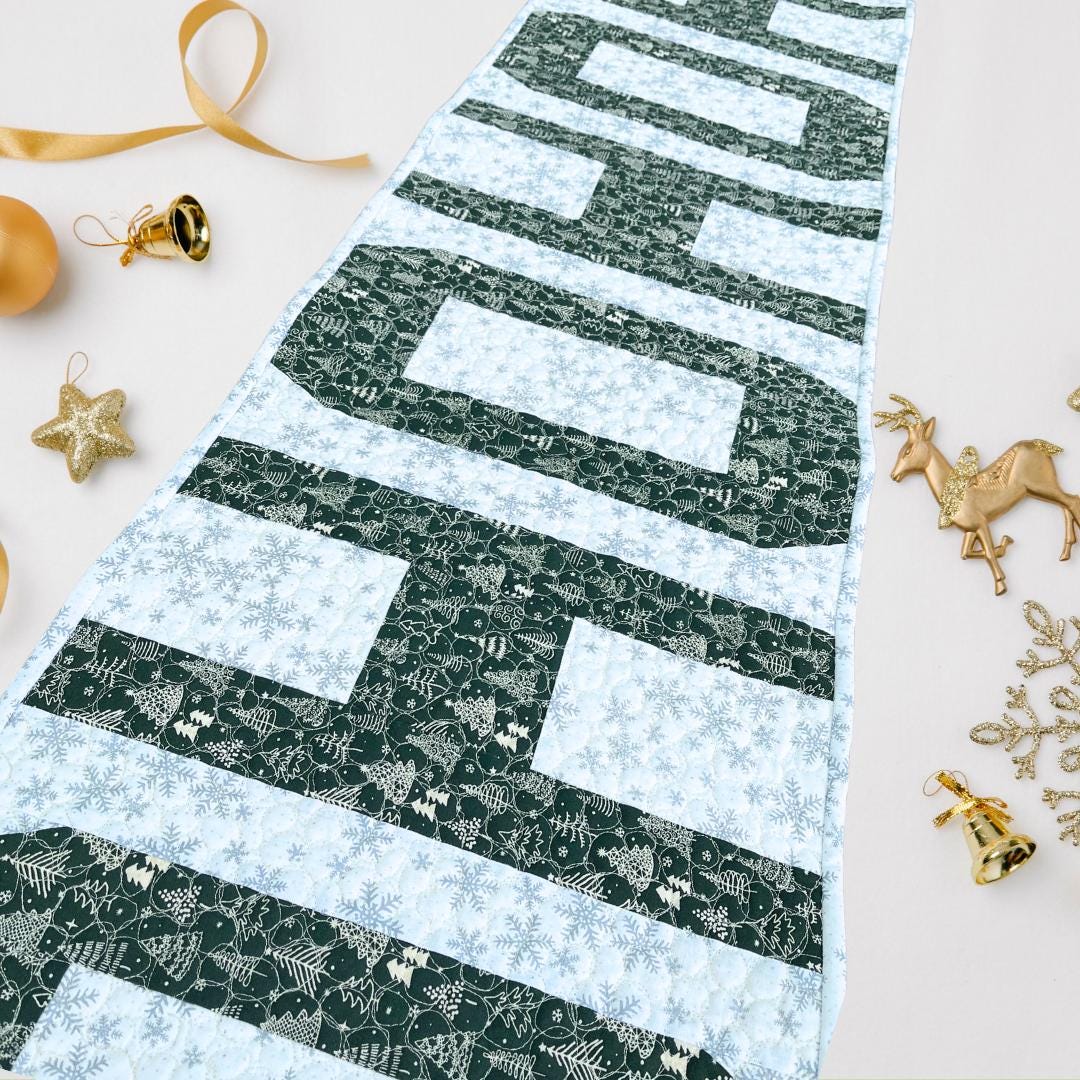 FPP Quilted Christmas Pattern Festive Holiday Table Runner HOHOHO PDF ...