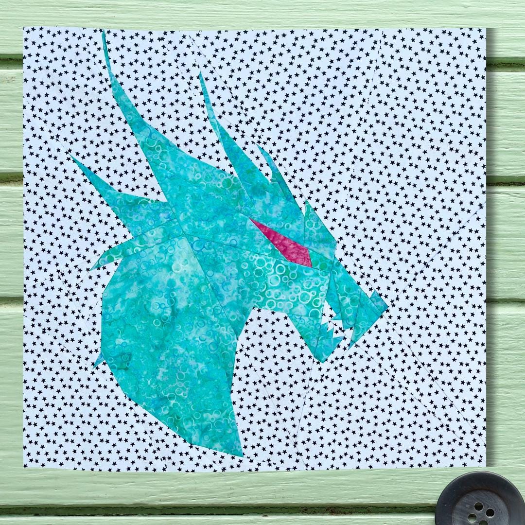 Dragon Quilt Block Pattern Foundation Paper Piecing FPP Instant ...