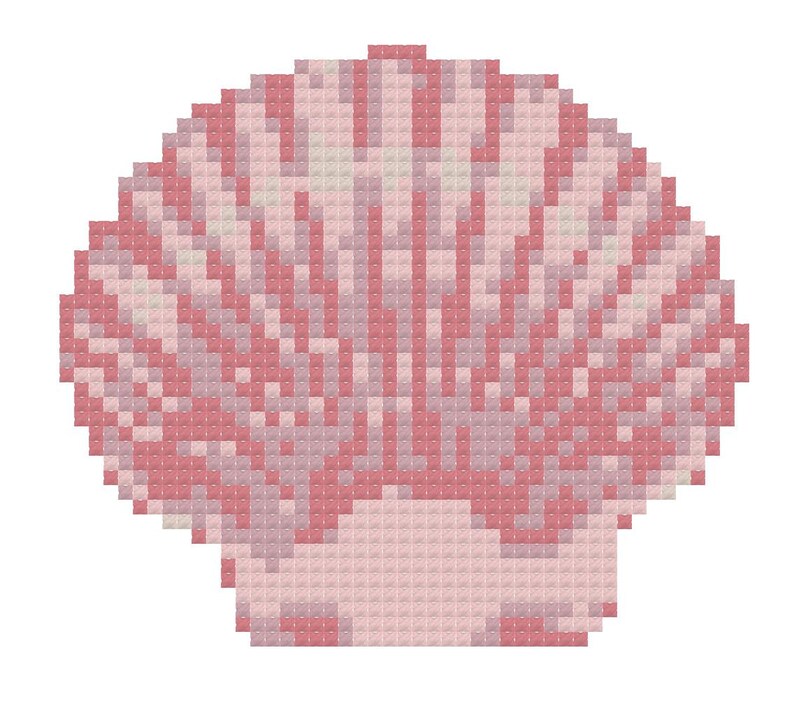 Cross Stitch Pattern Scallop Shell PDF Instant Download - Etsy