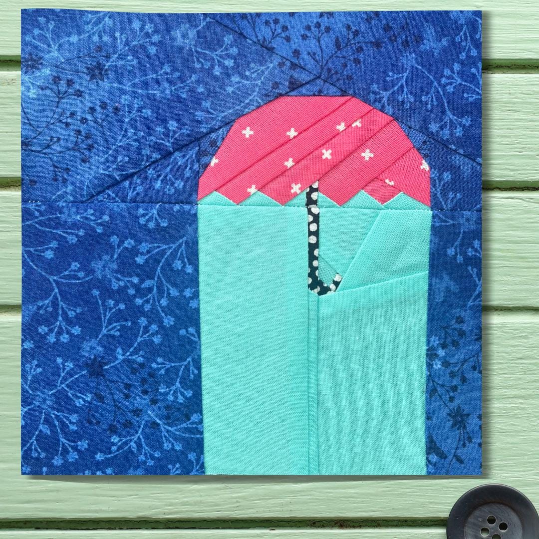Umbrella Quilt Block Pattern Foundation Paper Piecing FPP Printable PDF ...
