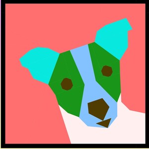 FPP Pattern Jack Russell Fox Terrier Dog Foundation Paper Piecing Quilt ...