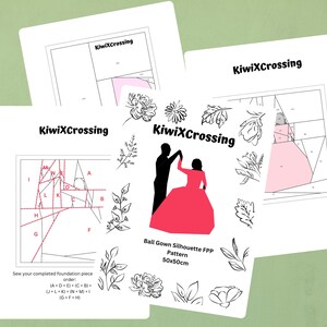 FPP Pattern Ballgown Dancing Couple Bride and Groom Wedding Foundation ...