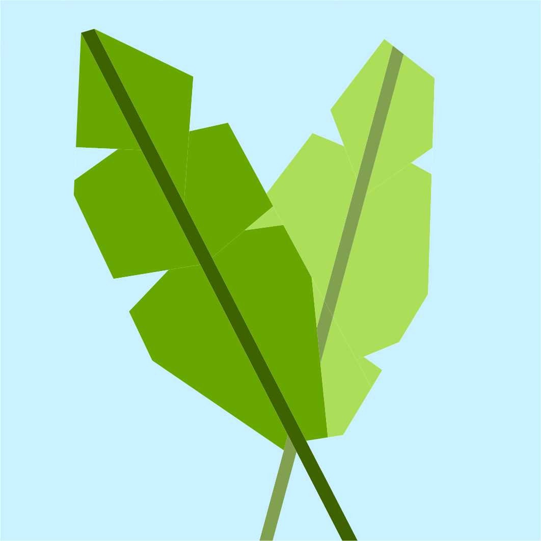 FPP Pattern Palm Leaves and Mostera Foundation Paper Piecing - Etsy