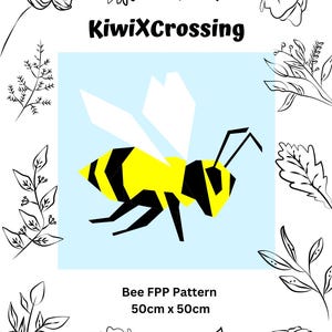 Bee Quilt Block Pattern Foundation Paper Piecing FPP Instant Download ...