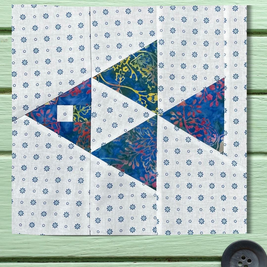 Fish Quilt Block Pattern Beginners Easy Foundation Paper Piecing FPP ...