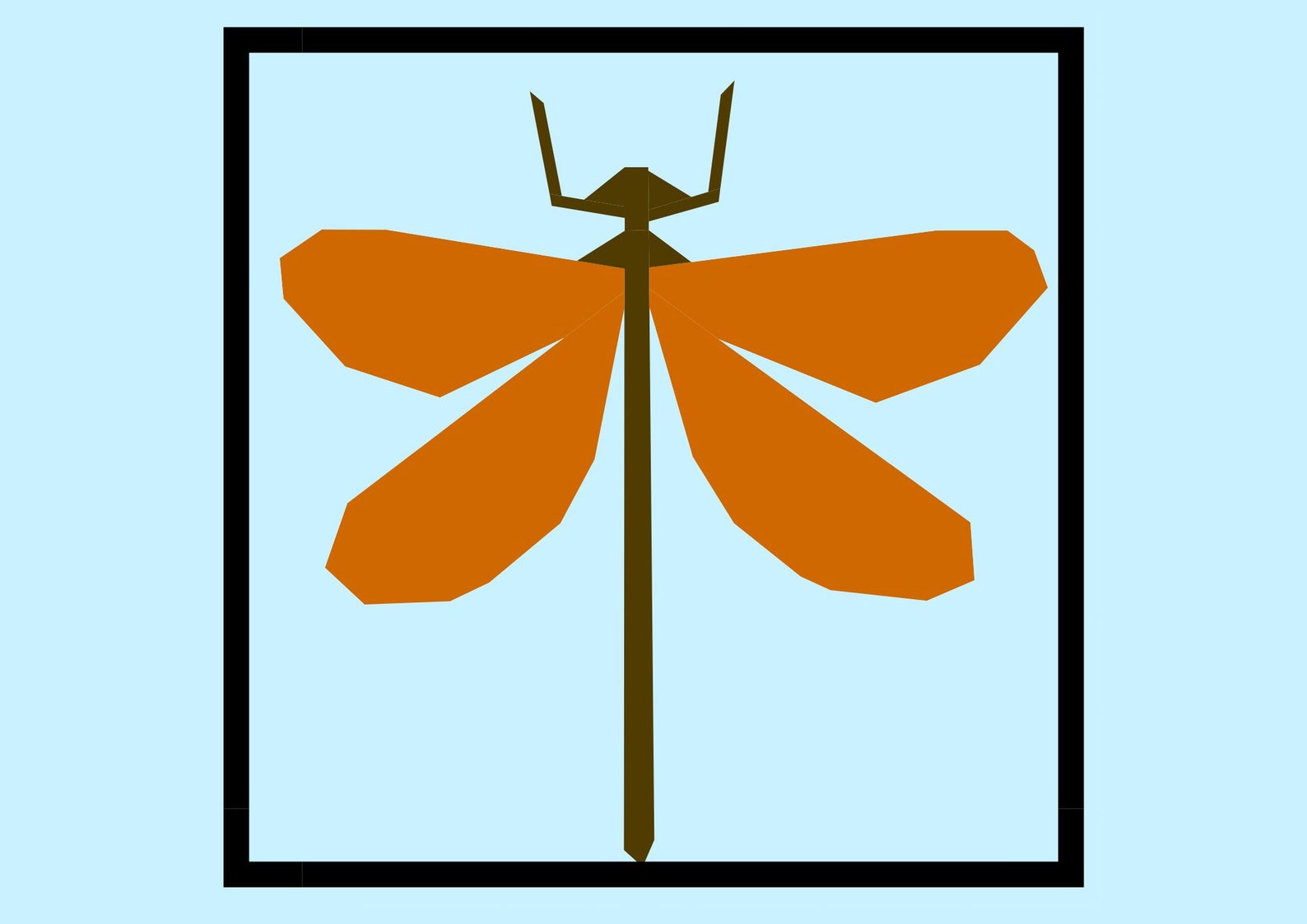 FPP Pattern Dragonfly Foundation Paper Piecing Quilt Block Borneo ...