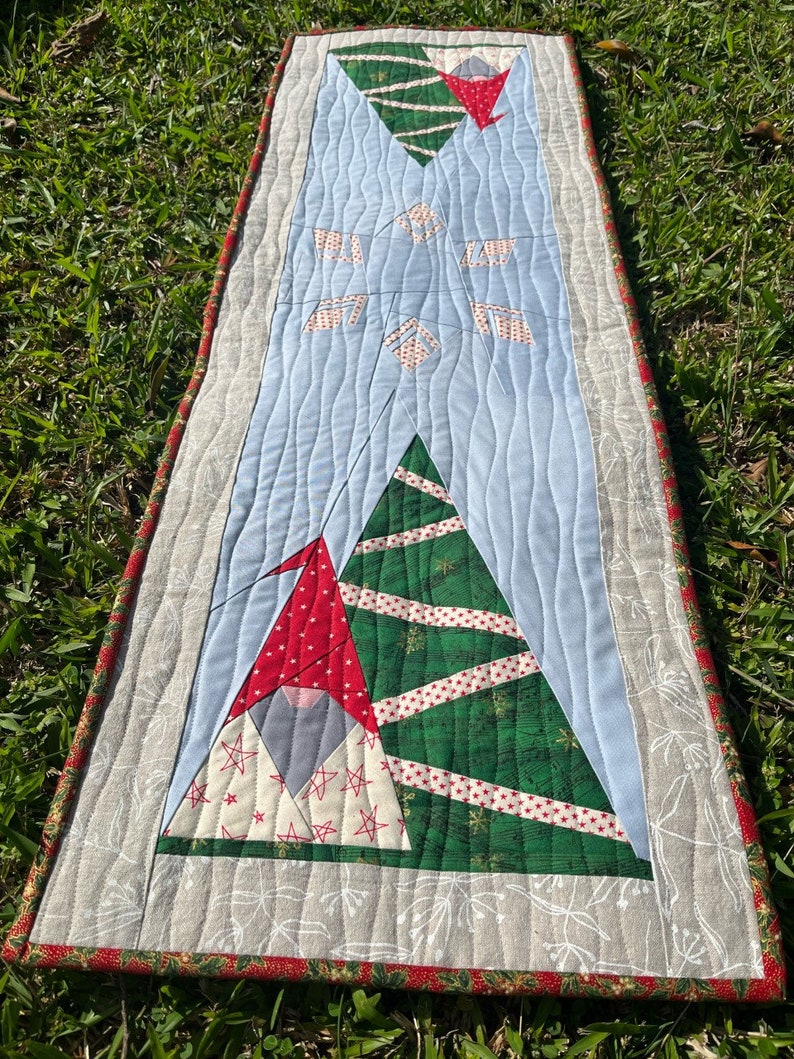 Foundation Paper Piecing Pattern Christmas Gnome Table Runner PDF ...