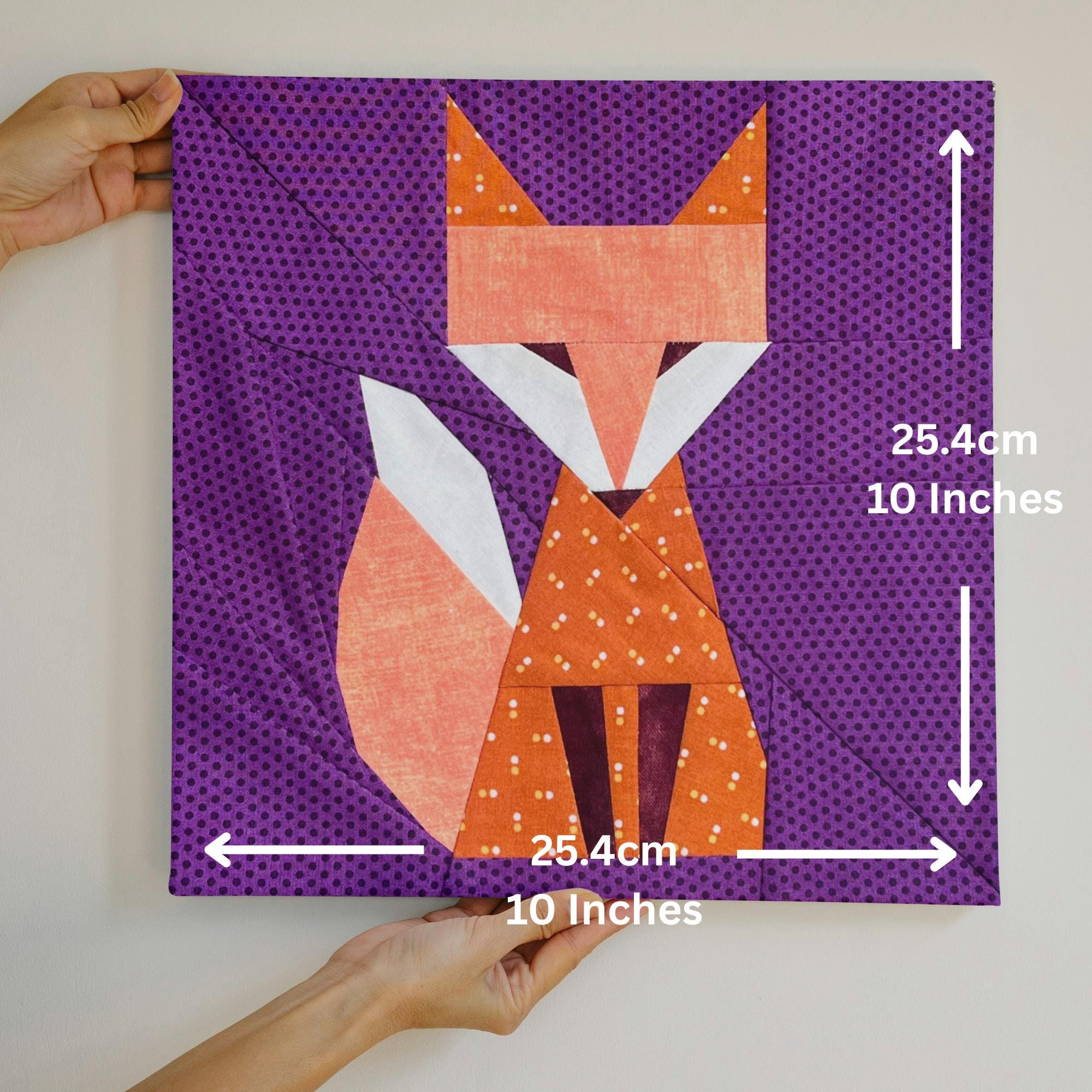 Fox Quilt Block Pattern Foundation Paper Piecing FPP Printable PDF 25.4 ...