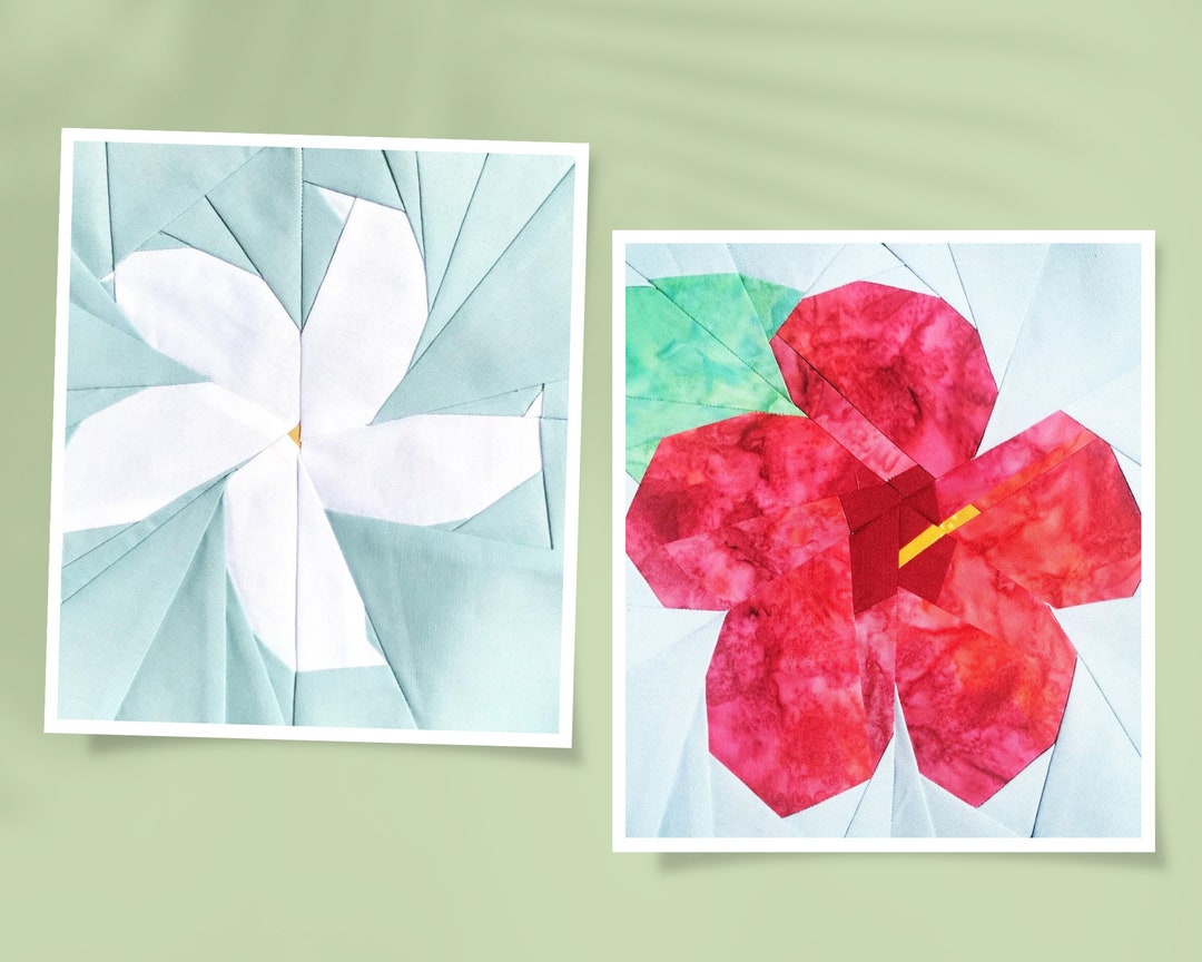Foundation Paper Piecing Pattern Borneo Garden Flower Collection #2 ...
