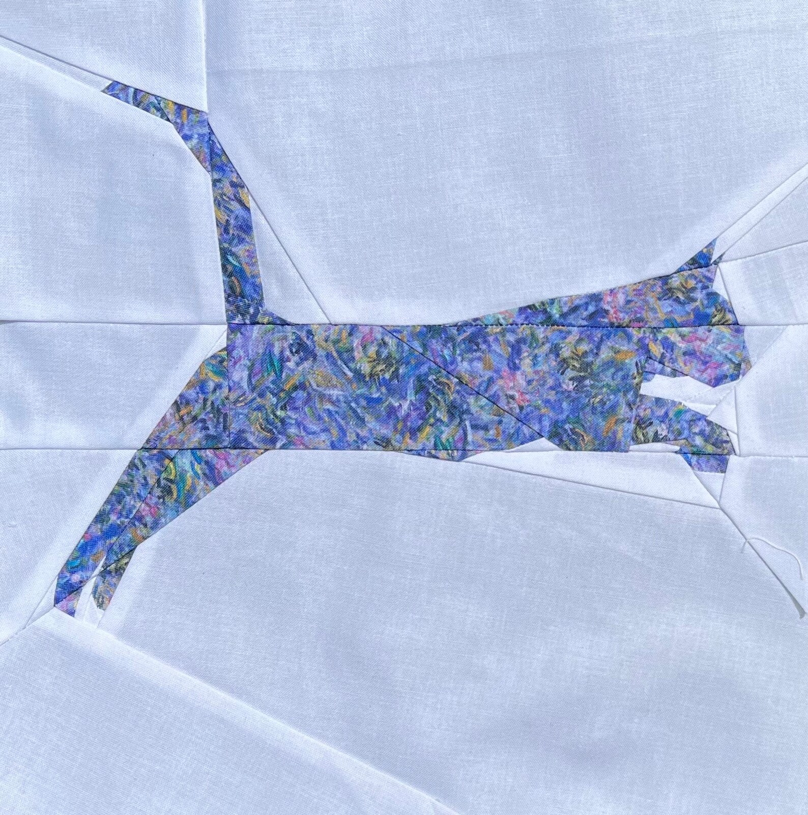 FPP Pattern Cat 6 Silhouette Foundation Paper Piecing 25x25cm or 10 ...