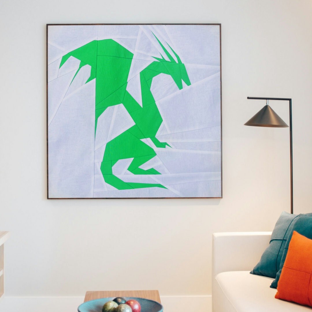 Giant Dragon Quilt Block Pattern Foundation Paper Piecing FPP PDF 80 ...