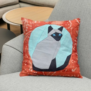 Siamese Cat Quilt Block Pattern Foundation Paper Piecing FPP ...