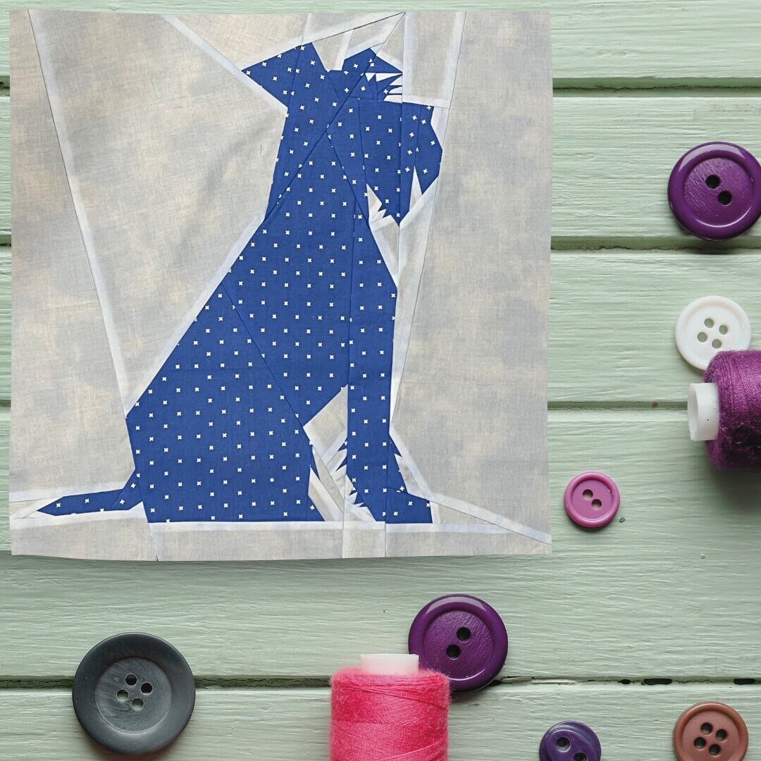 Giant Sized Schnauzer Quilt Block Foundation Paper Pieced Pattern 80 ...