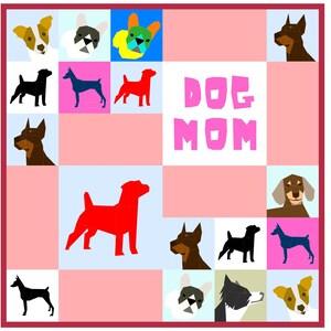 FPP Pattern Jack Russell Fox Terrier Dog Foundation Paper Piecing Quilt ...