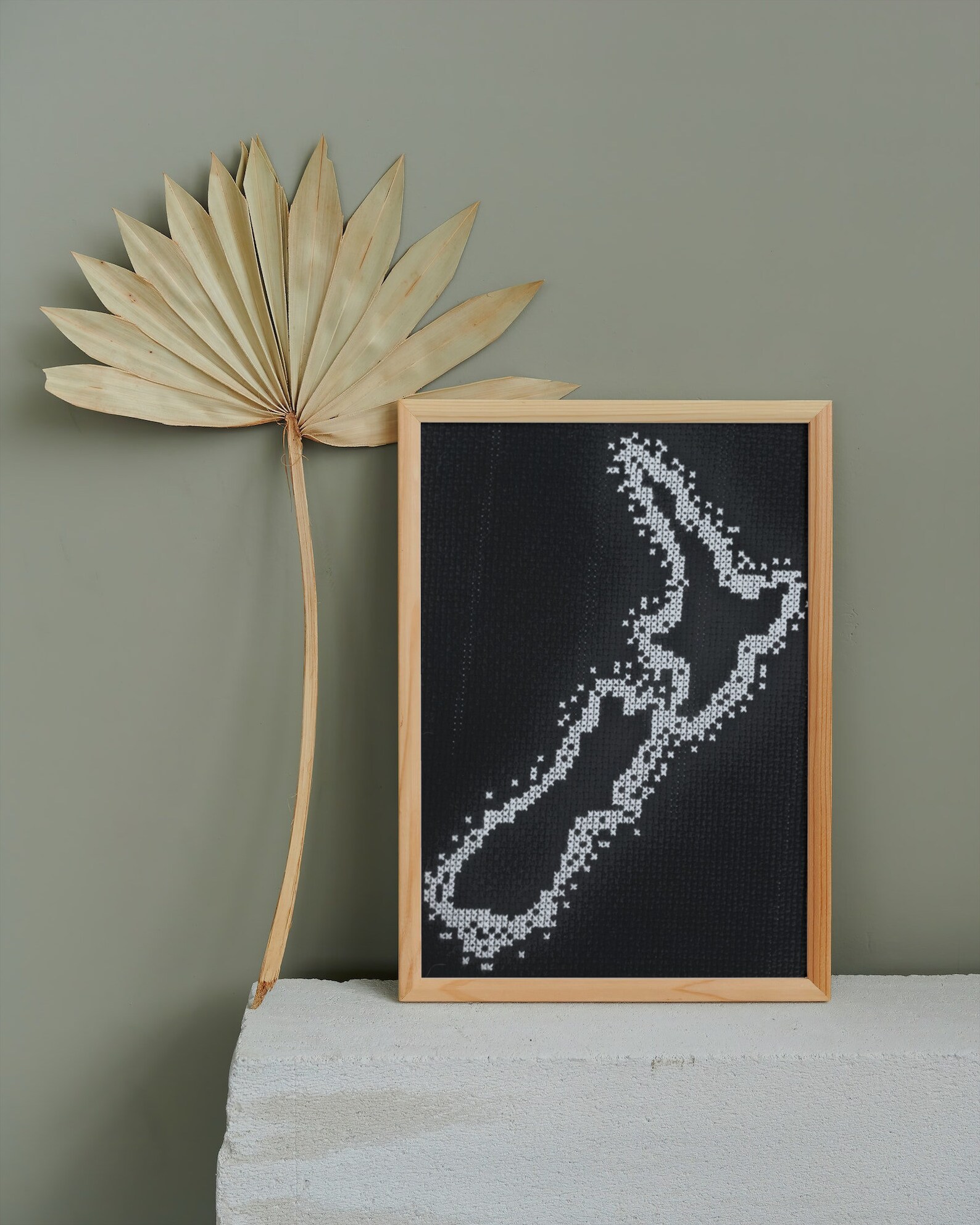 Cross Stitch Pattern New Zealand Map Aotearoa Instant PDF Download - Etsy