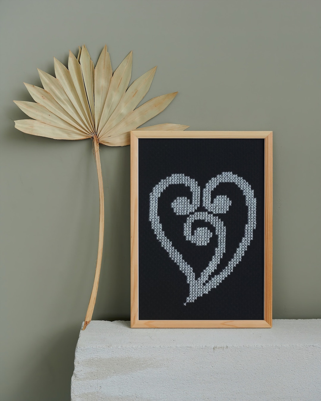 Cross Stitch Pattern Maori Heart Koru New Zealand Chart Iconic Kiwiana ...