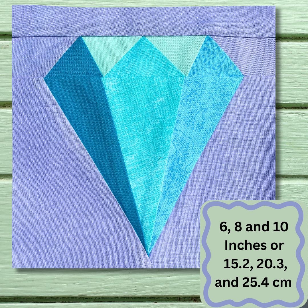 Gem Stone Crystal Quilt Block Pattern Foundation Paper Piecing FPP ...