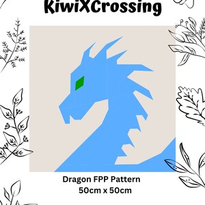 Dragon Quilt Block Pattern Foundation Paper Piecing FPP Instant ...