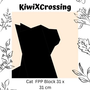 Cat Quilt Block Pattern Beginners Foundation Paper Piecing FPP ...