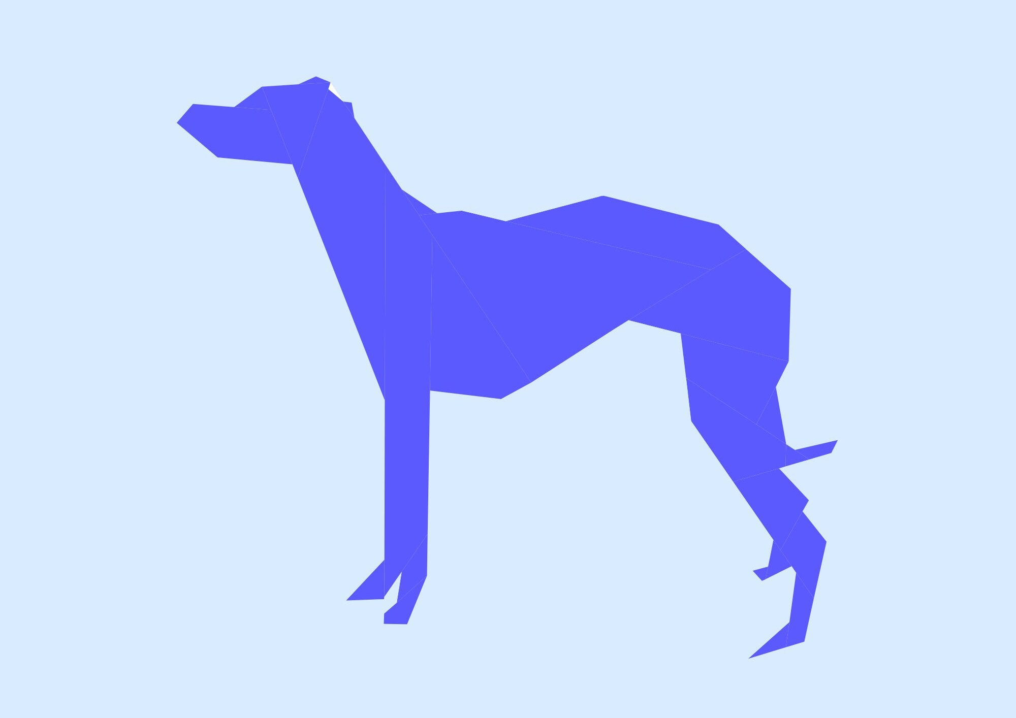 FPP Pattern Whippet Greyhound Dog Silhouette Foundation Paper Piecing ...