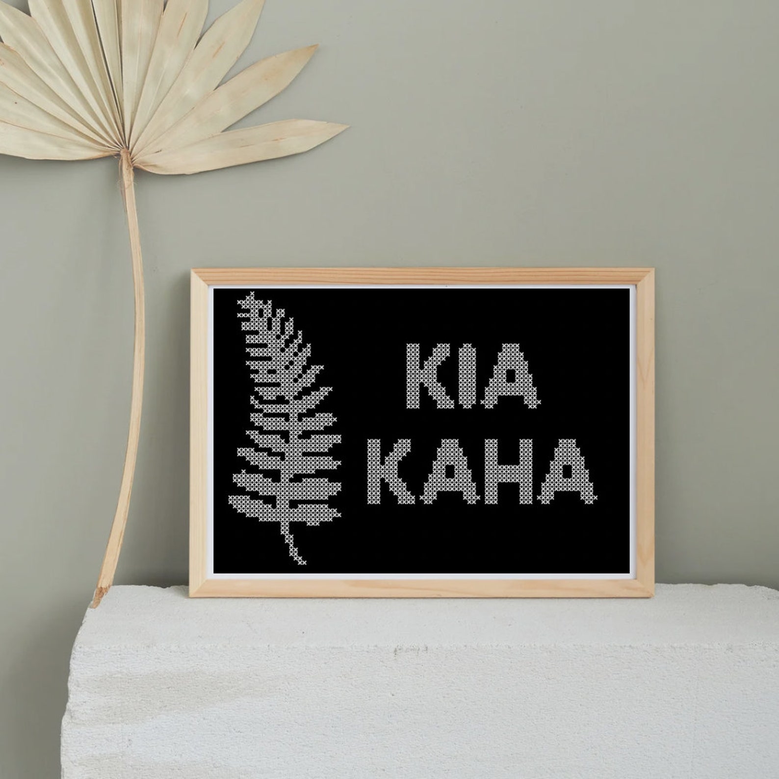 Cross Stitch Pattern Kia Kaha stand Strong Maori Saying New Zealand PDF ...