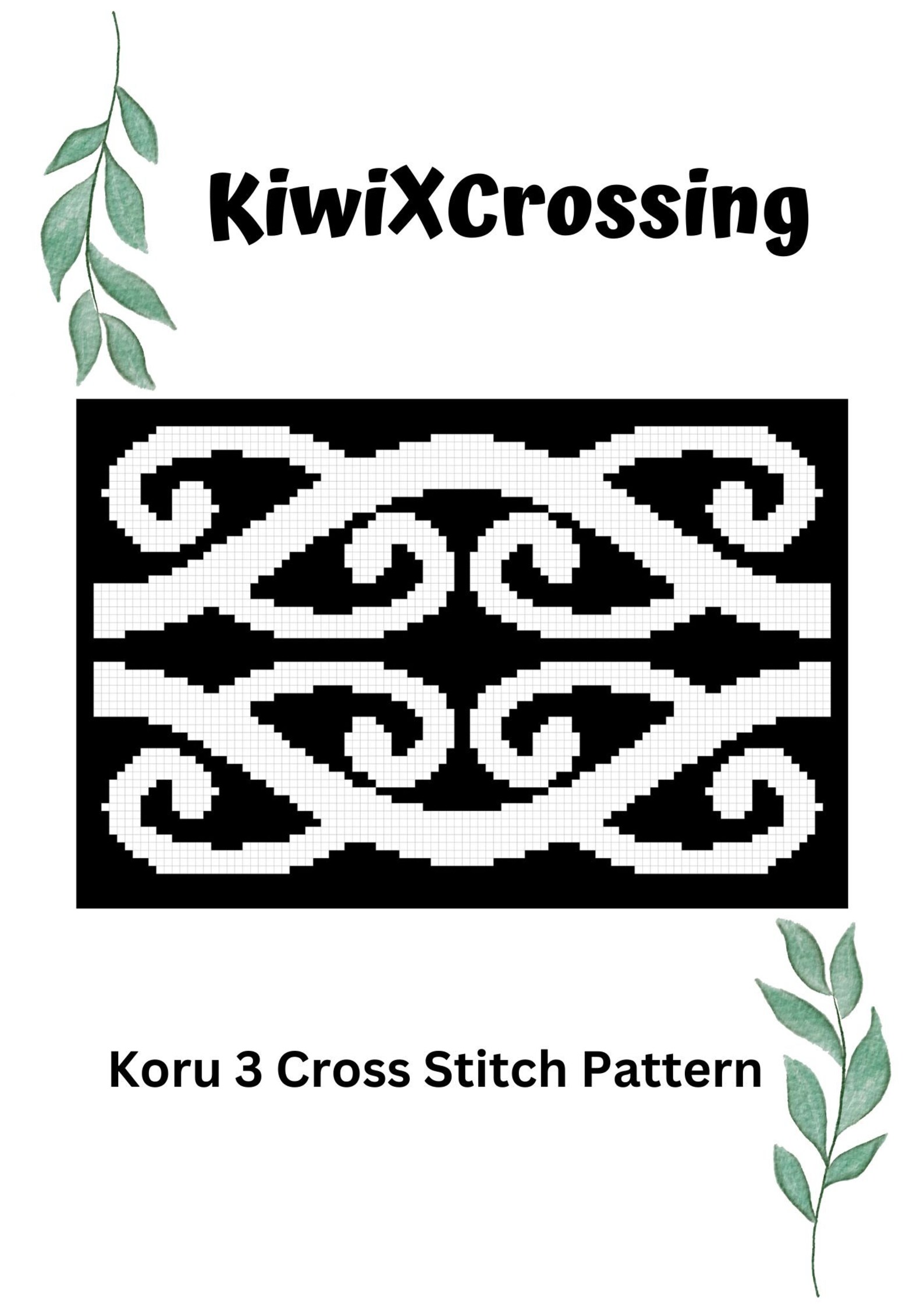 Cross Stitch Pattern New Zealand Maori Koru 3 PDF Instant Download - Etsy